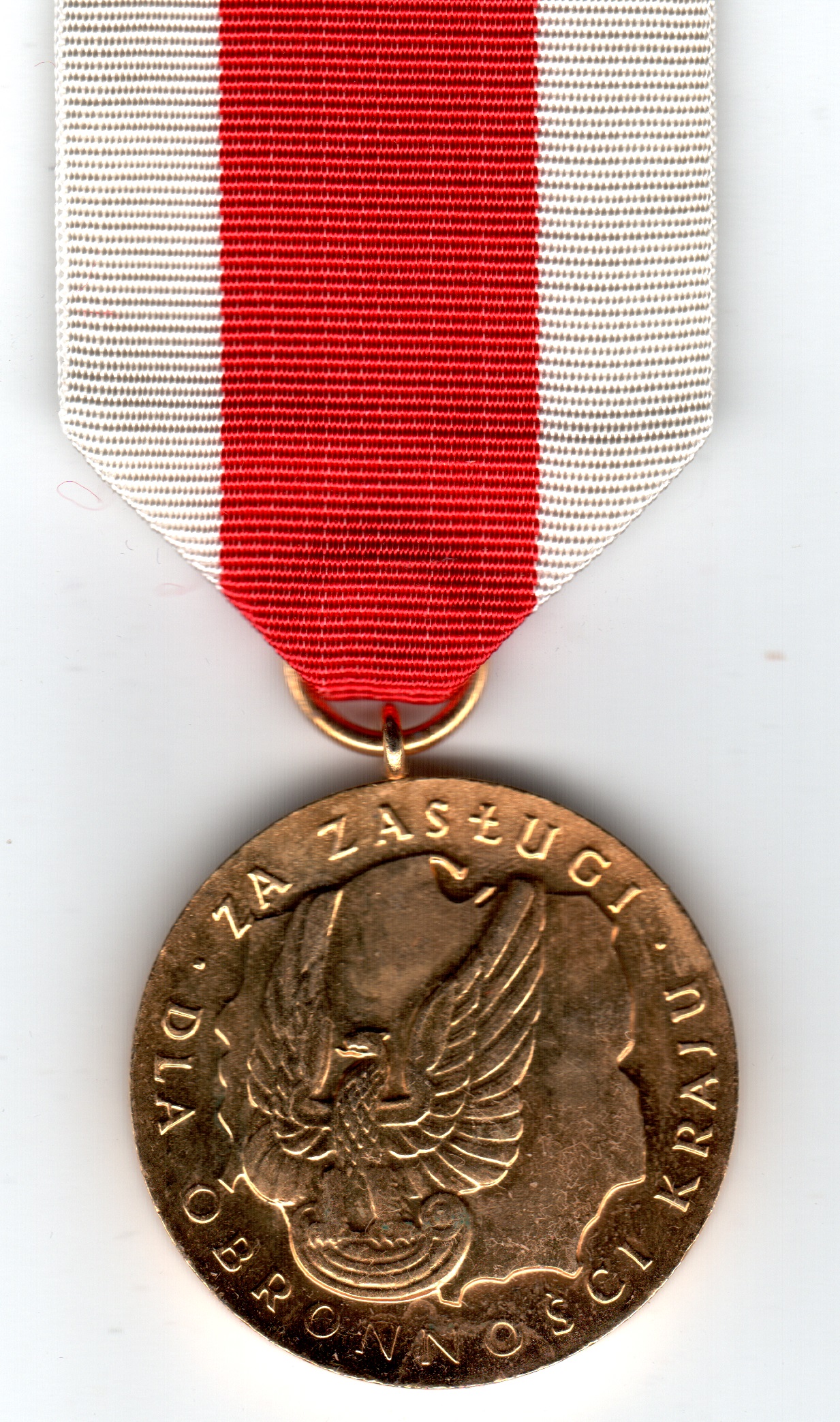 Poland -Medal of Merit for National Defence, Gilt, 38mm, 3.05mm thick ...