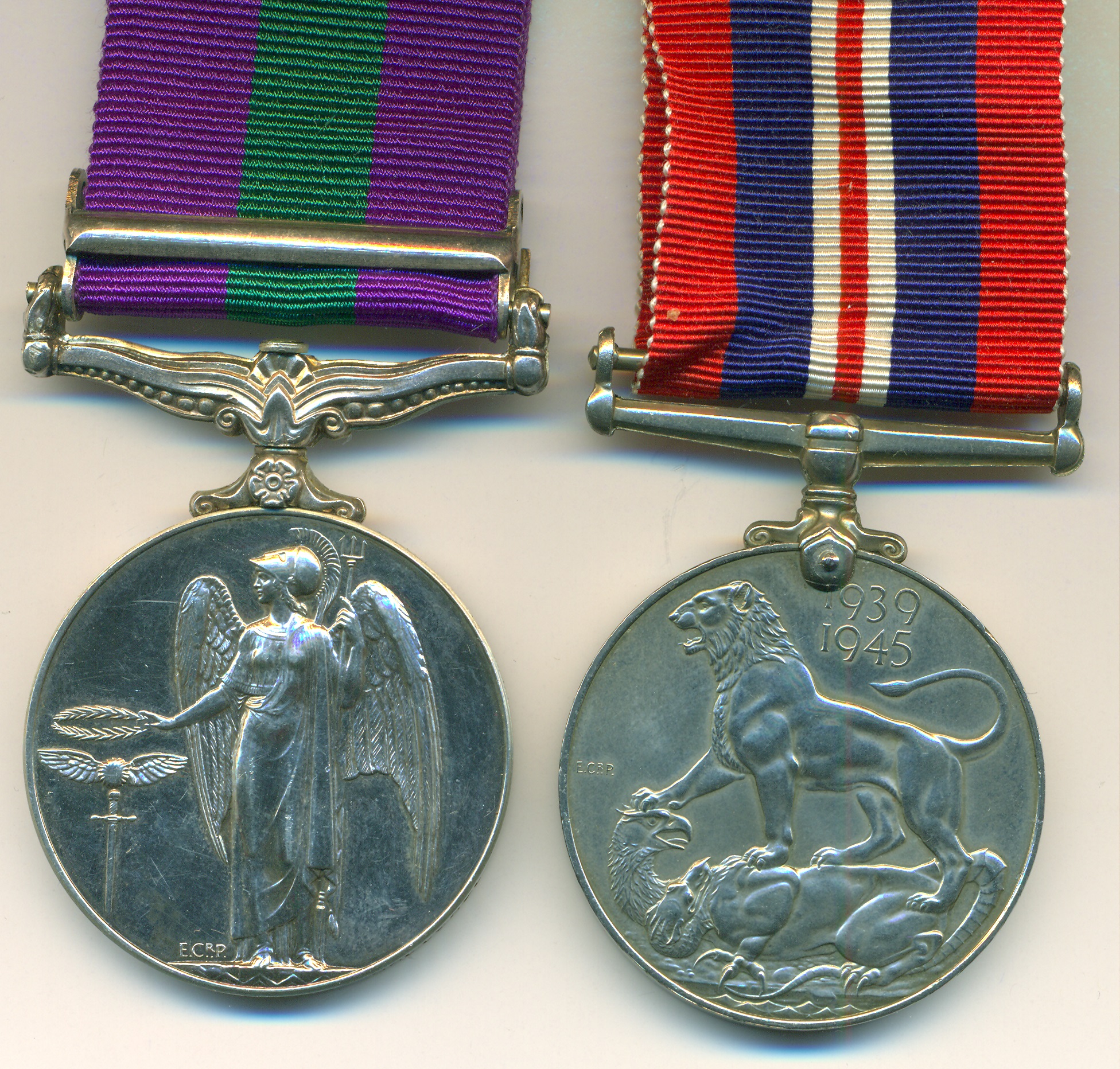 War Medal, General Service Medal 1918-1962 G.VI.R 1st type ‘Ind Imp ...