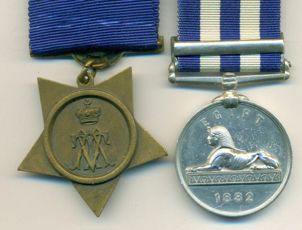 Egypt Medal 1882-1889 (Dated 1882), 1 clasp, Tel-el-Kebir. (19 Pte. P ...