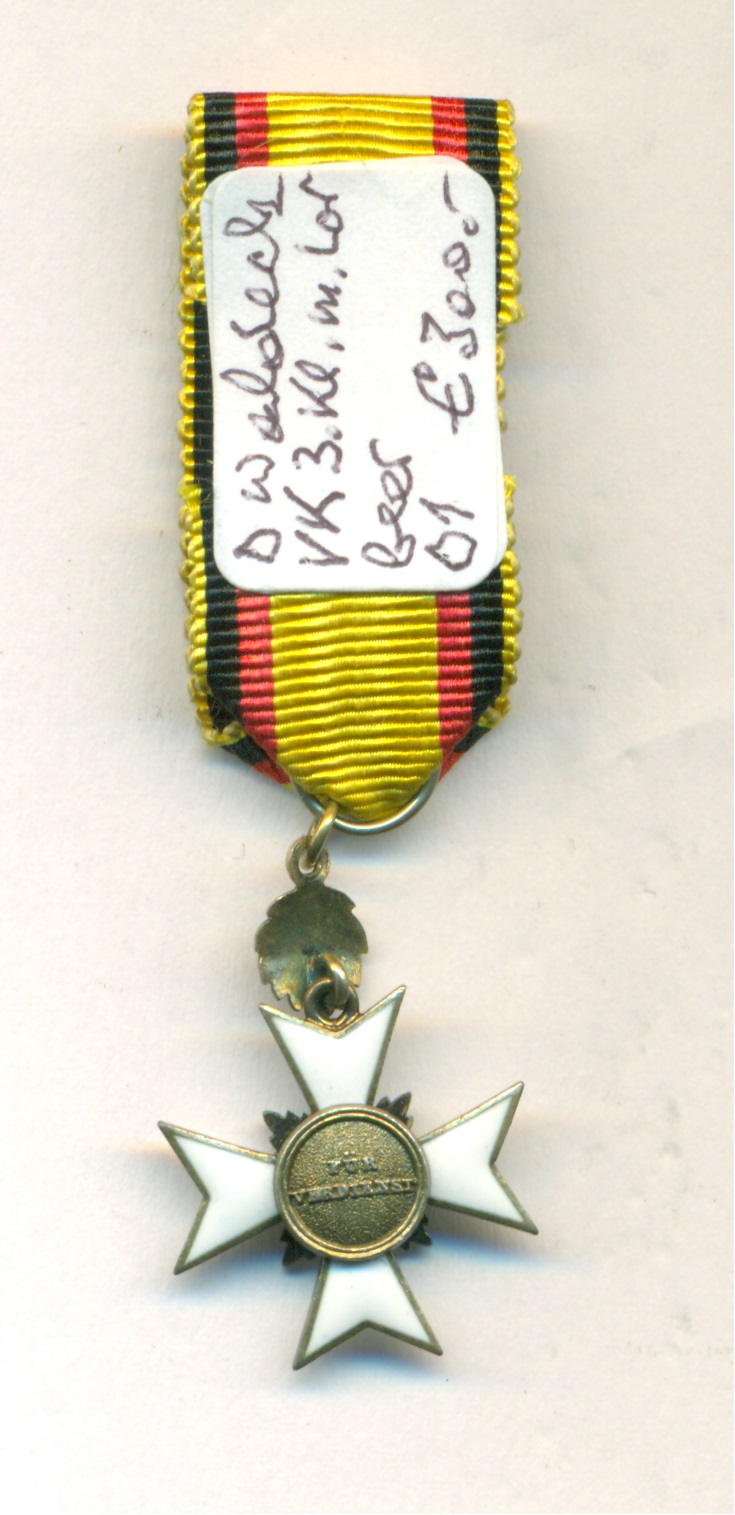 Waldeck, Merit Order Cross, 21mm including Oak Leaf suspension, 16mm ...