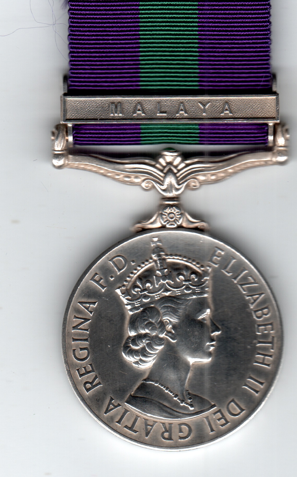 General Service Medal 1918-1962. 6th issue Elizabeth II DEI GRATIA, 1 ...