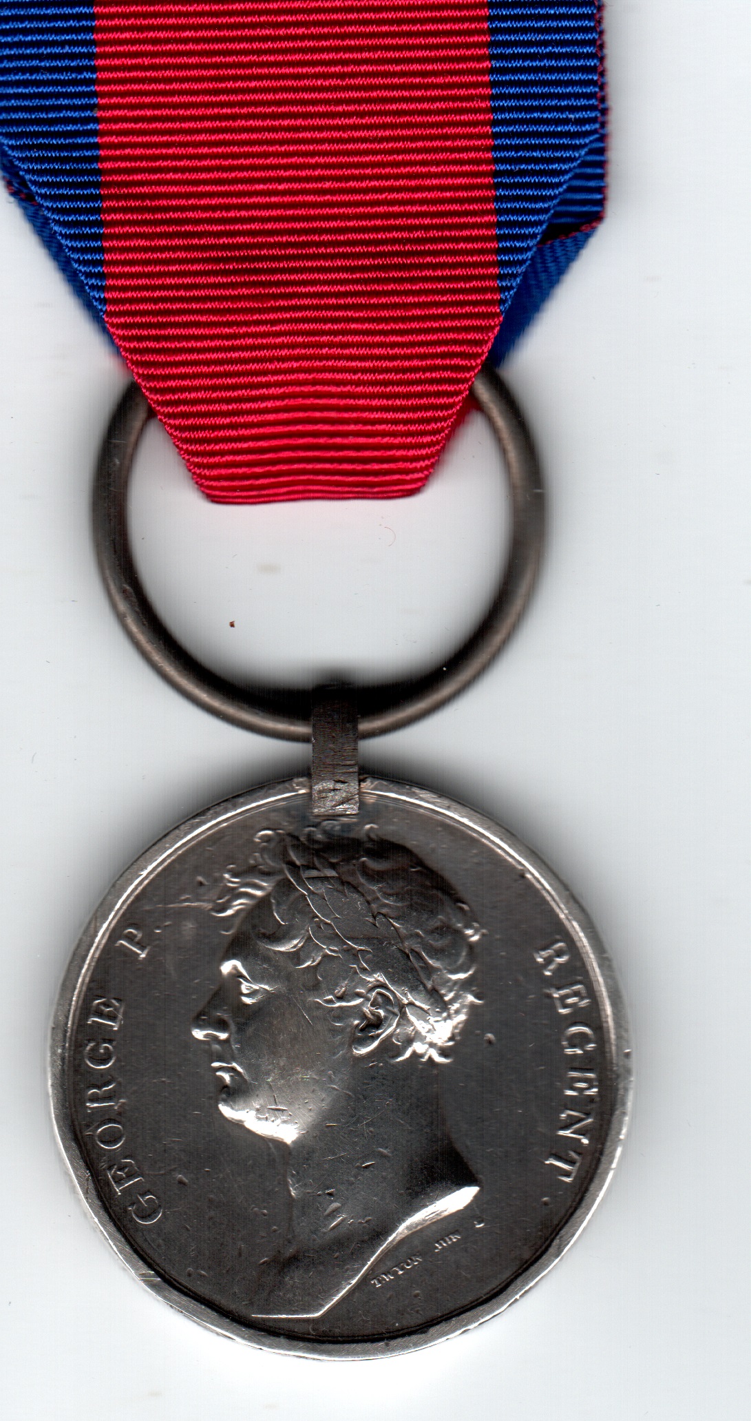 Waterloo Medal 1815 With original steel clip and replacement ring ...